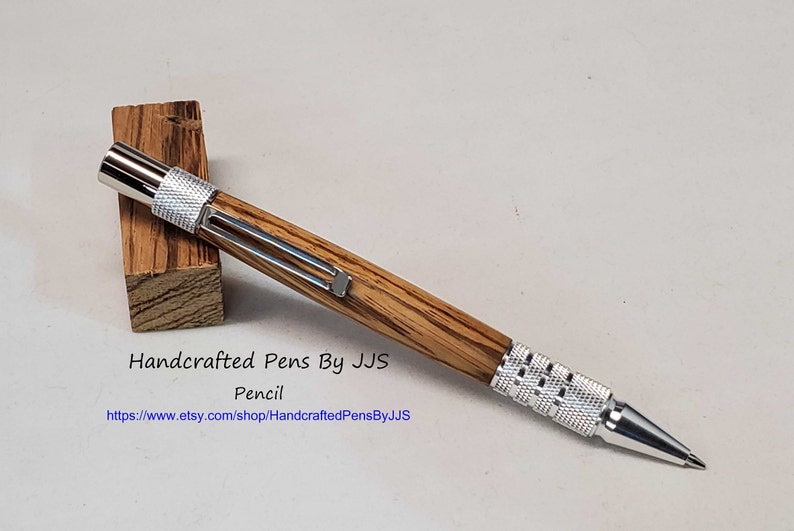 Aluminum Dura Click EDC every Day Carry Mechanical Pencil With Zebrawood Barrel and 6061-T6 ...