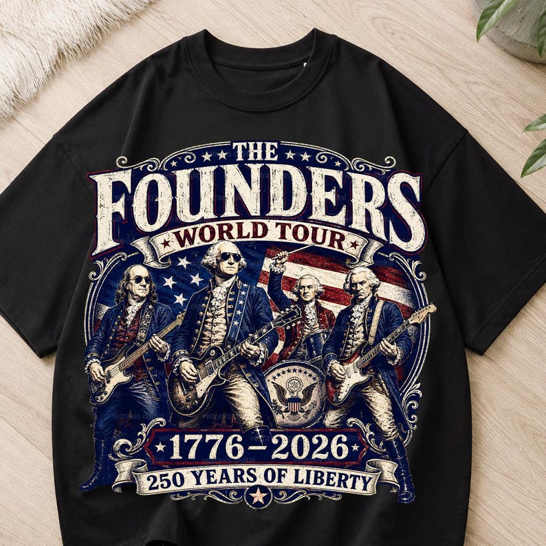 USA 250th Anniversary PNG, Founders World Tour Vintage Concert PNG, 4th ...