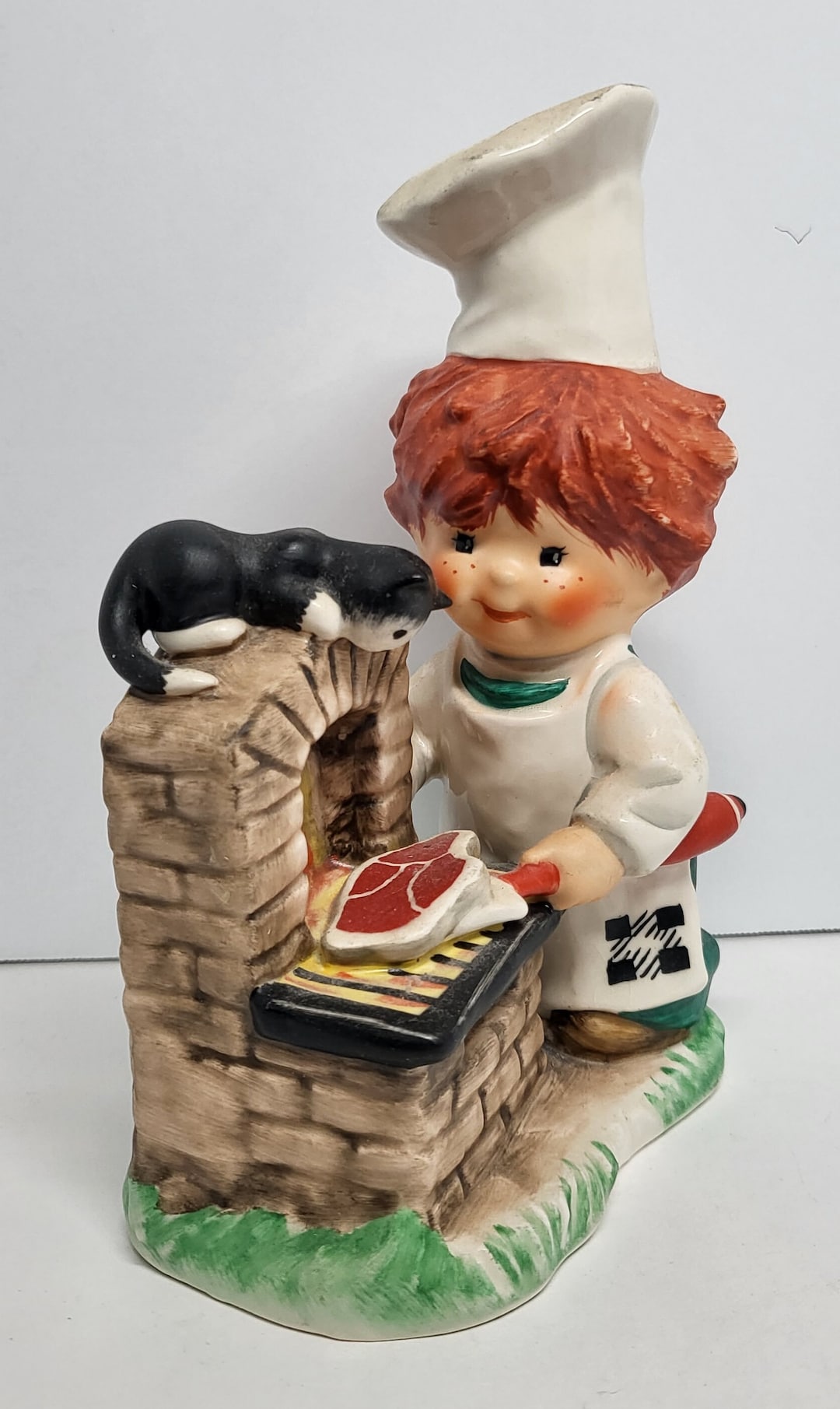 Goebel Barbecue Cookout Chef Grilling Steak Cat Figurine - Etsy