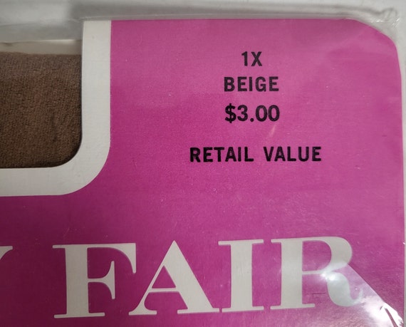 Vanity Fair queen size sheer pantyhose 100% nylon - Gem