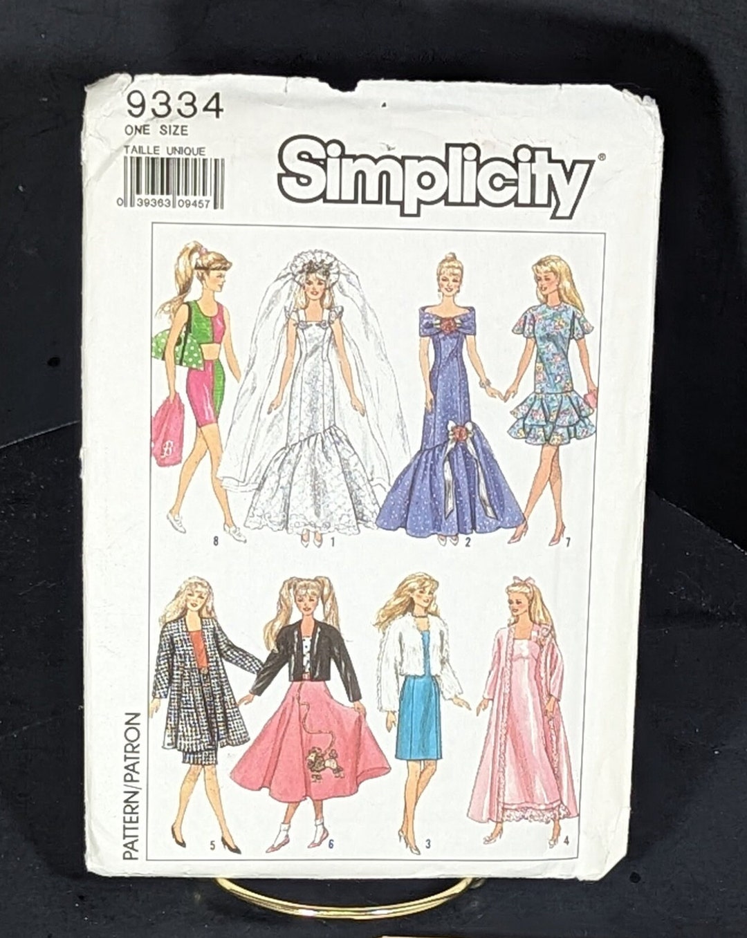 Simplicity 9334 Sewing Pattern Wardrobe 11 1/2 Barbie and Maxie Doll - Etsy
