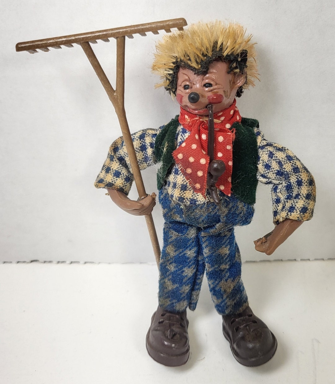 Steiff Hedgehog Miniature Doll With Pipe and Rake - Etsy