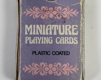 Mini Deck of Cards in Plastic Case Miniature Playing Cards - Etsy