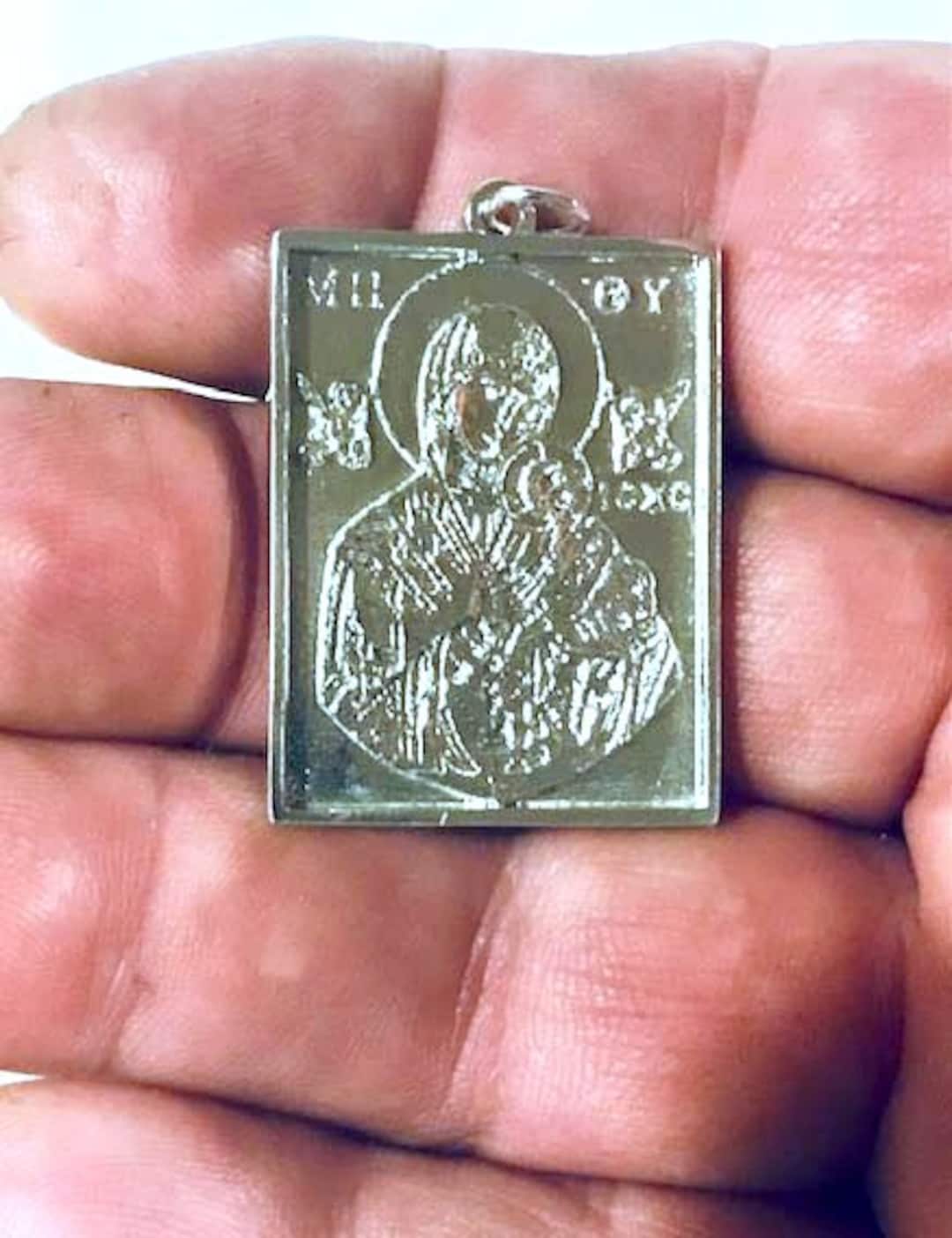 Orthodox Icon Pendant - Theotokos #3 (mother of God) - (MADE TO ORDER ...