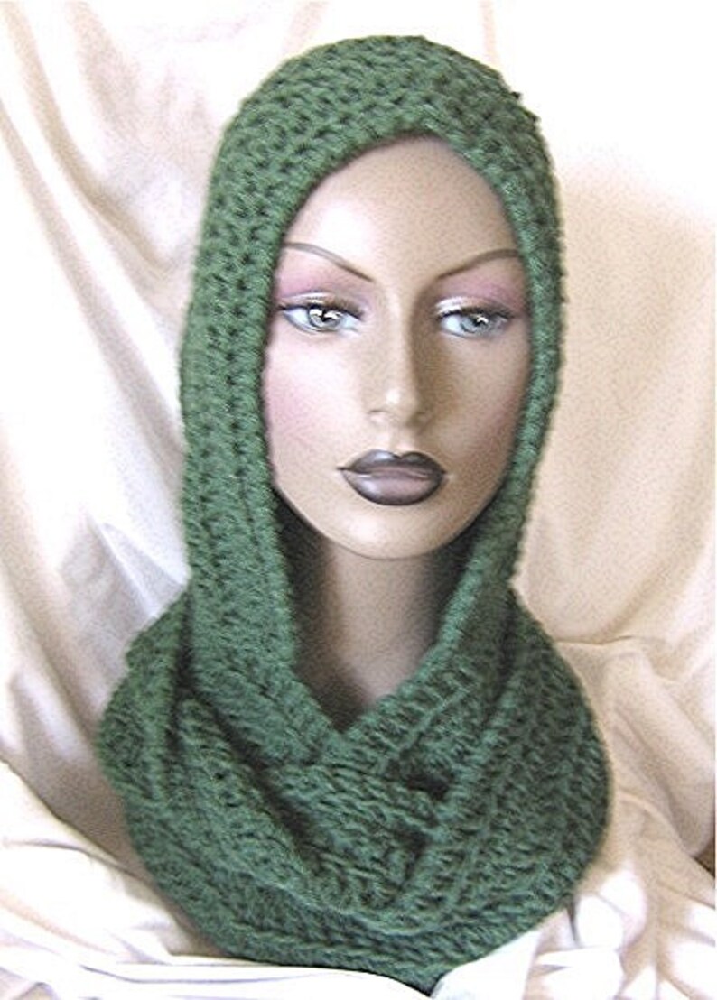 Hooded Infinity Scarf 5 Colors - Etsy