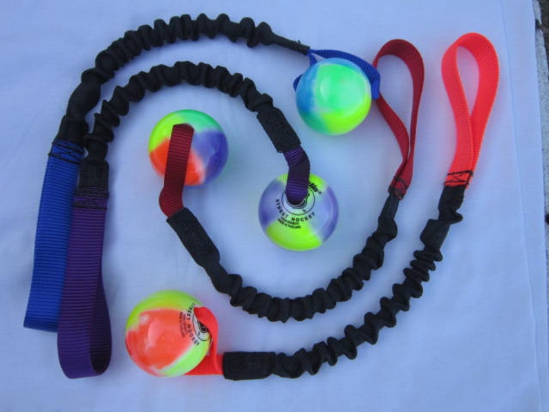 Tug Toy With Bungee and Street Hockey Ball - Etsy