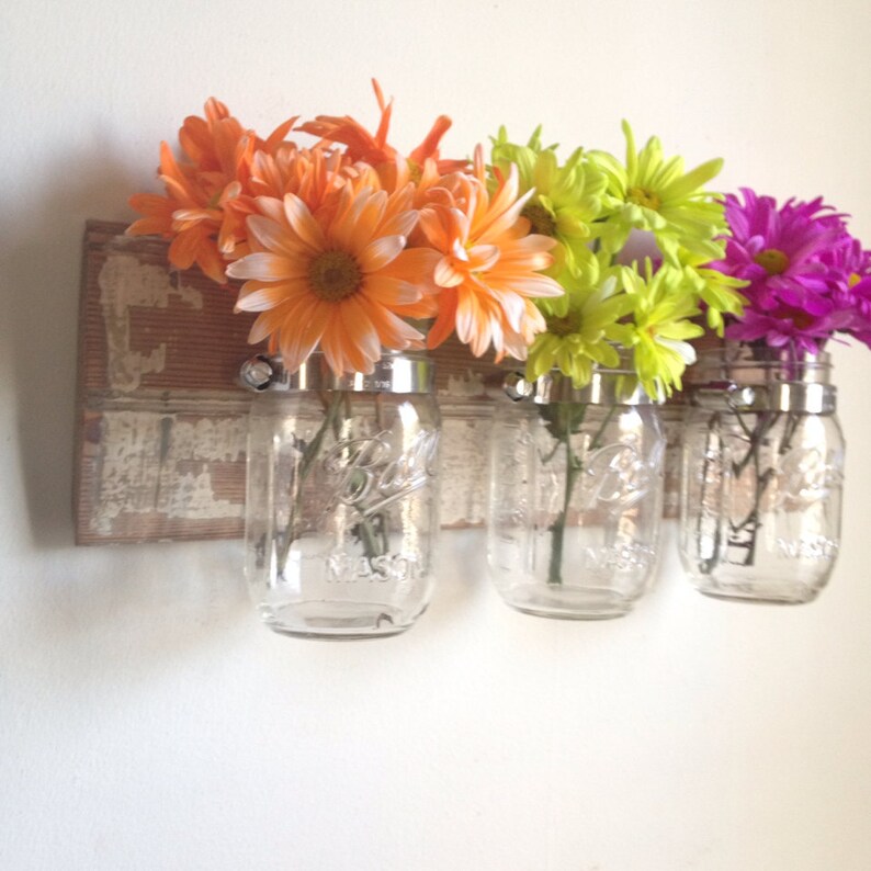 Rustic Wall Decor to Display Flowers - Etsy