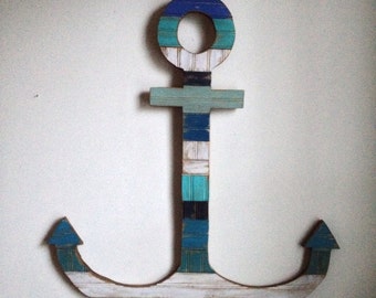 Large Rustic Wood Anchor Beach House Decor Wall Hanging | Etsy