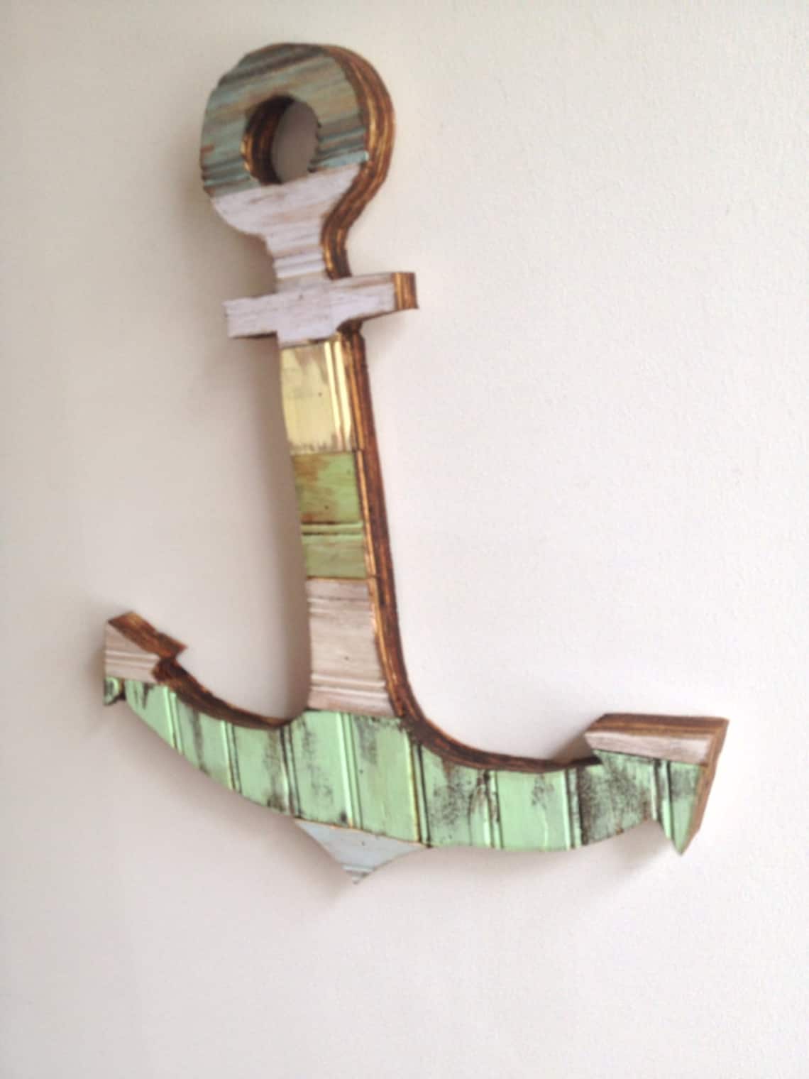 Beach House Decor Wood Anchor Wall Hanging - Etsy