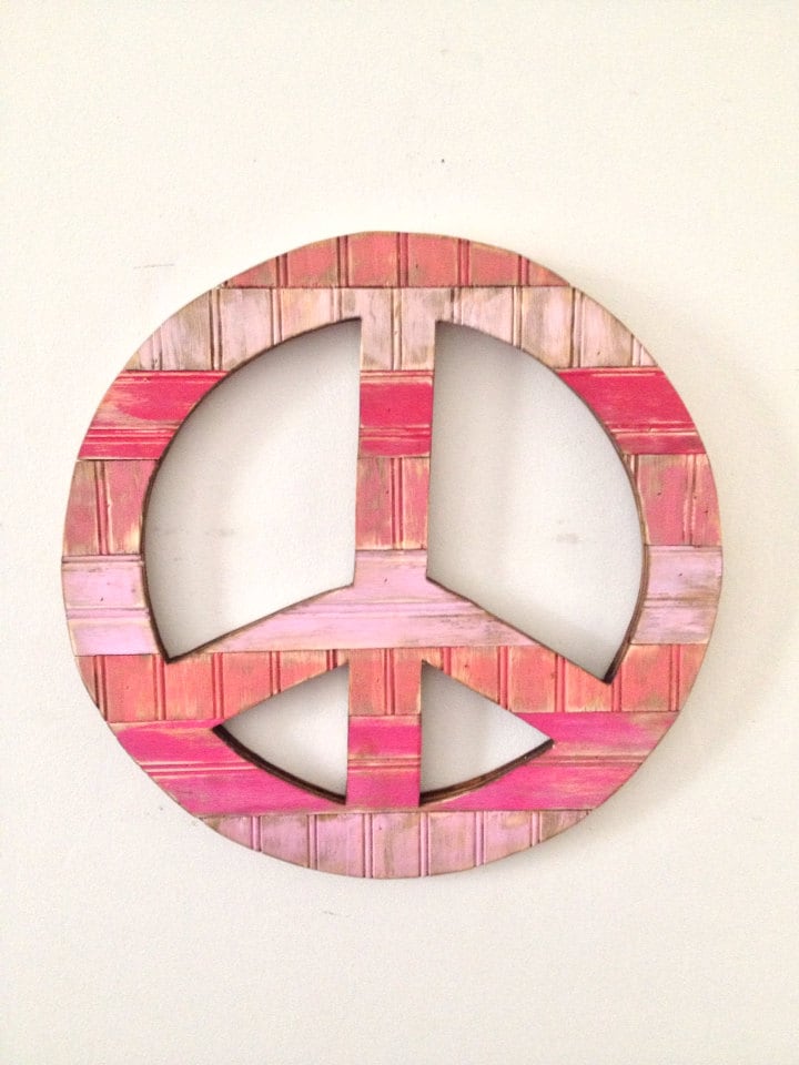 Rustic Home Decor - Peace Sign - Etsy