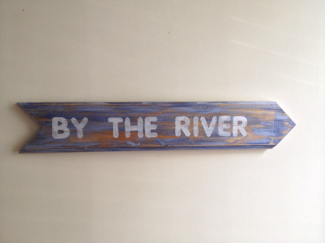 By the River - Rustic Home Decor Wall Hanging Sign Made Form Reclaimed ...