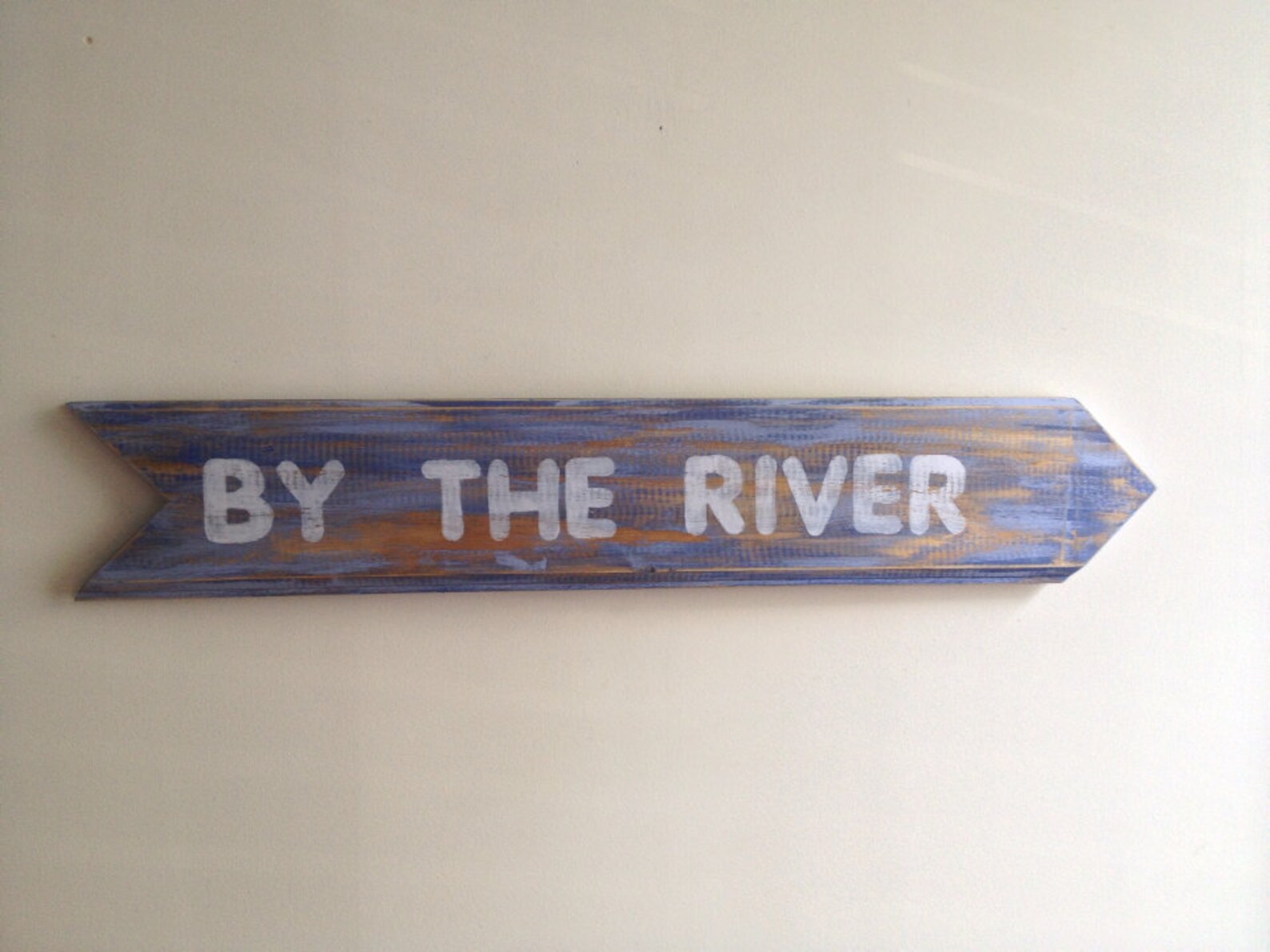 By the River - Rustic Home Decor Wall Hanging Sign Made Form Reclaimed ...