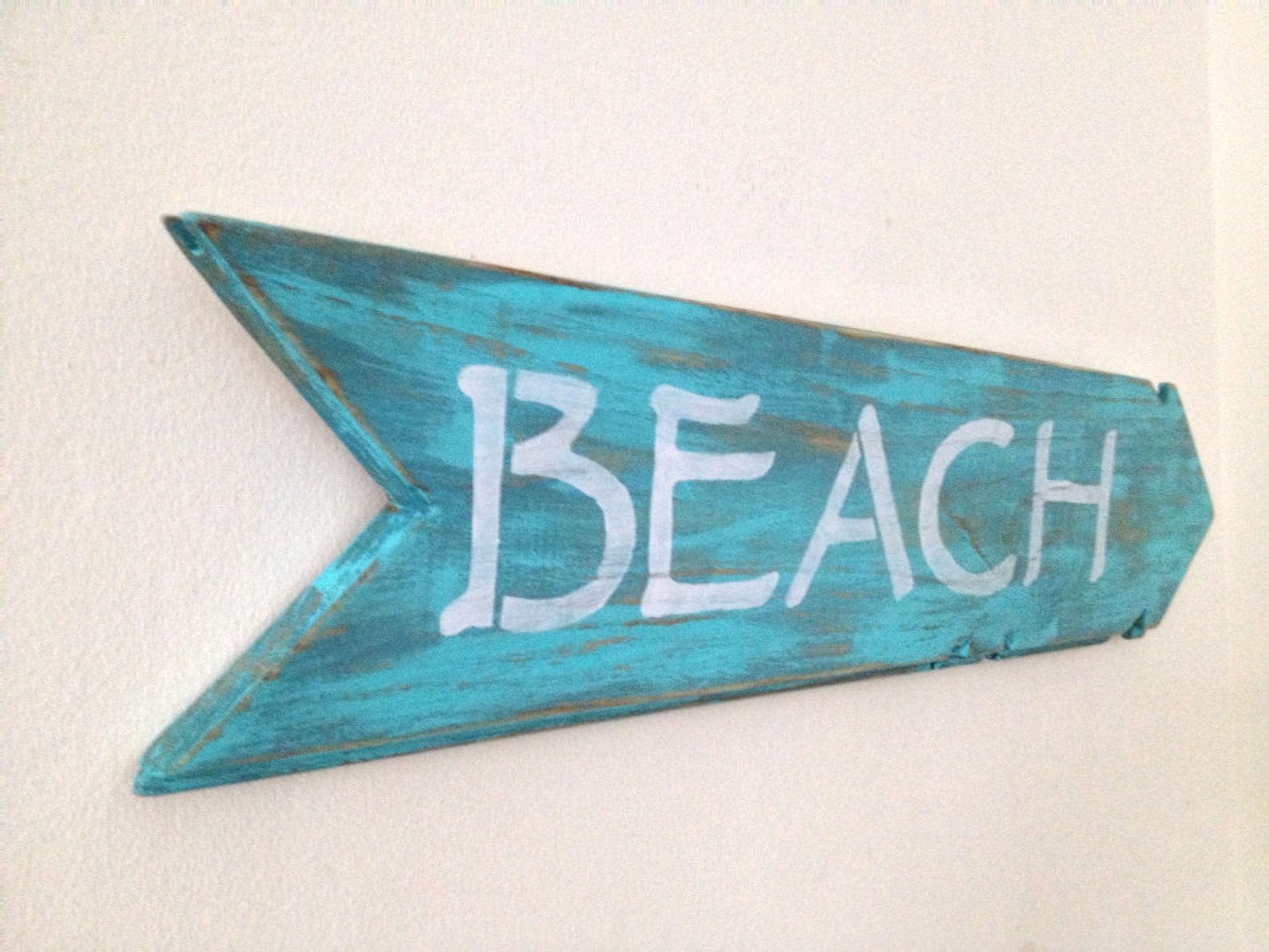 Rustic Wall Decor - BEACH Sign Made Out of Reclaimed Tongue and Groove ...