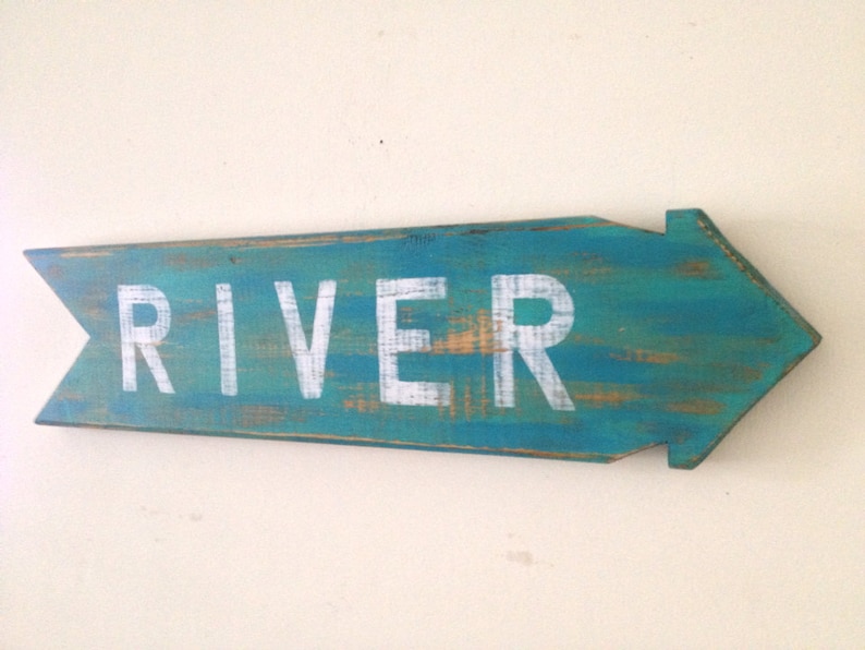 River - Rustic Home Decor Wall Hanging Sign Made Form Reclaimed Wood - Etsy