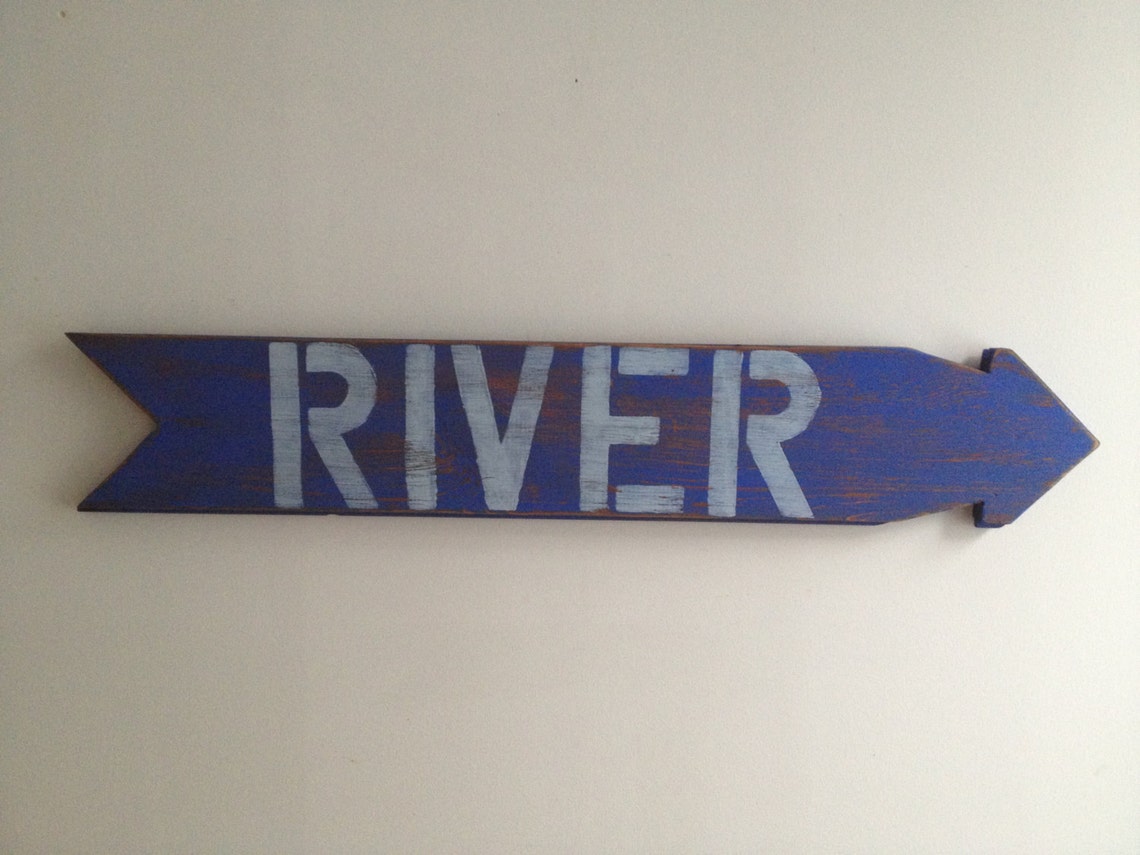 River - Rustic Home Decor Wall Hanging Sign Made Form Reclaimed Wood - Etsy