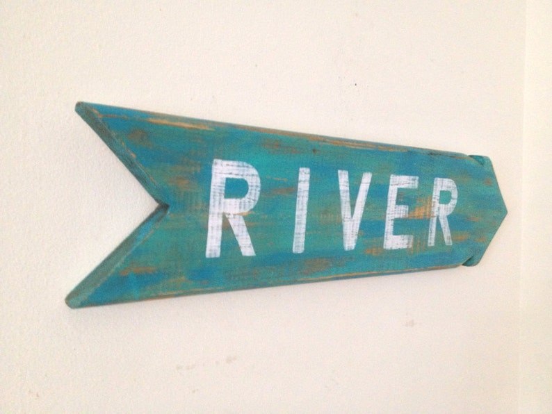 River - Rustic Home Decor Wall Hanging Sign Made Form Reclaimed Wood - Etsy