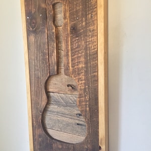 Rustic Wall Decor - Acoustic Guitar - Etsy