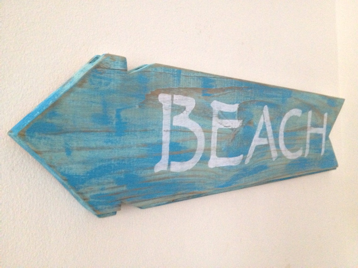 Rustic BEACH Sign Made Out of Reclaimed Tongue and Groove Wood - Etsy