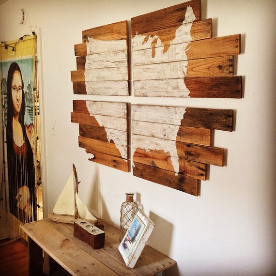 USA Map Rustic Wall Decor | Etsy