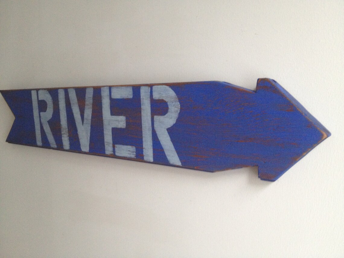 River - Rustic Home Decor Wall Hanging Sign Made Form Reclaimed Wood - Etsy