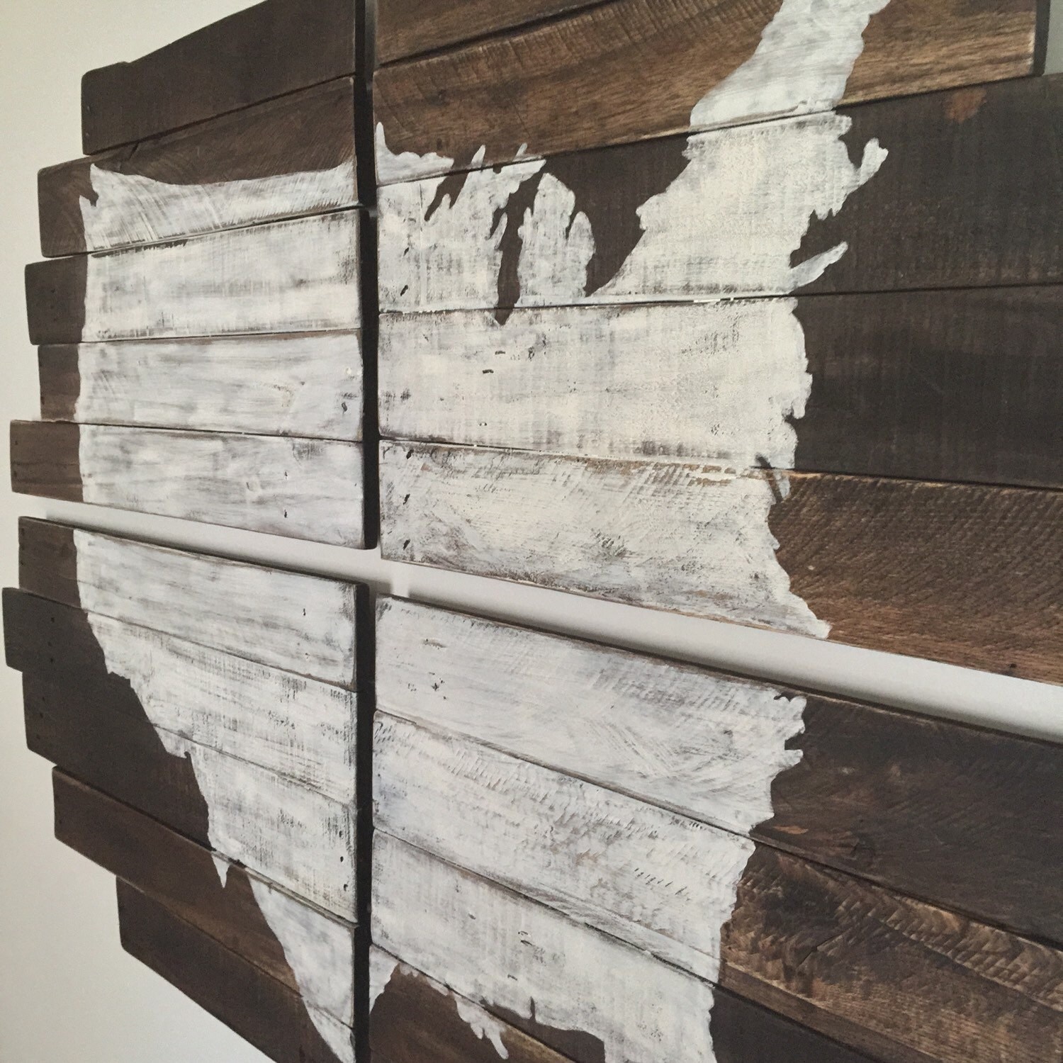 Rustic Home Decor Map of the United States Made From - Etsy
