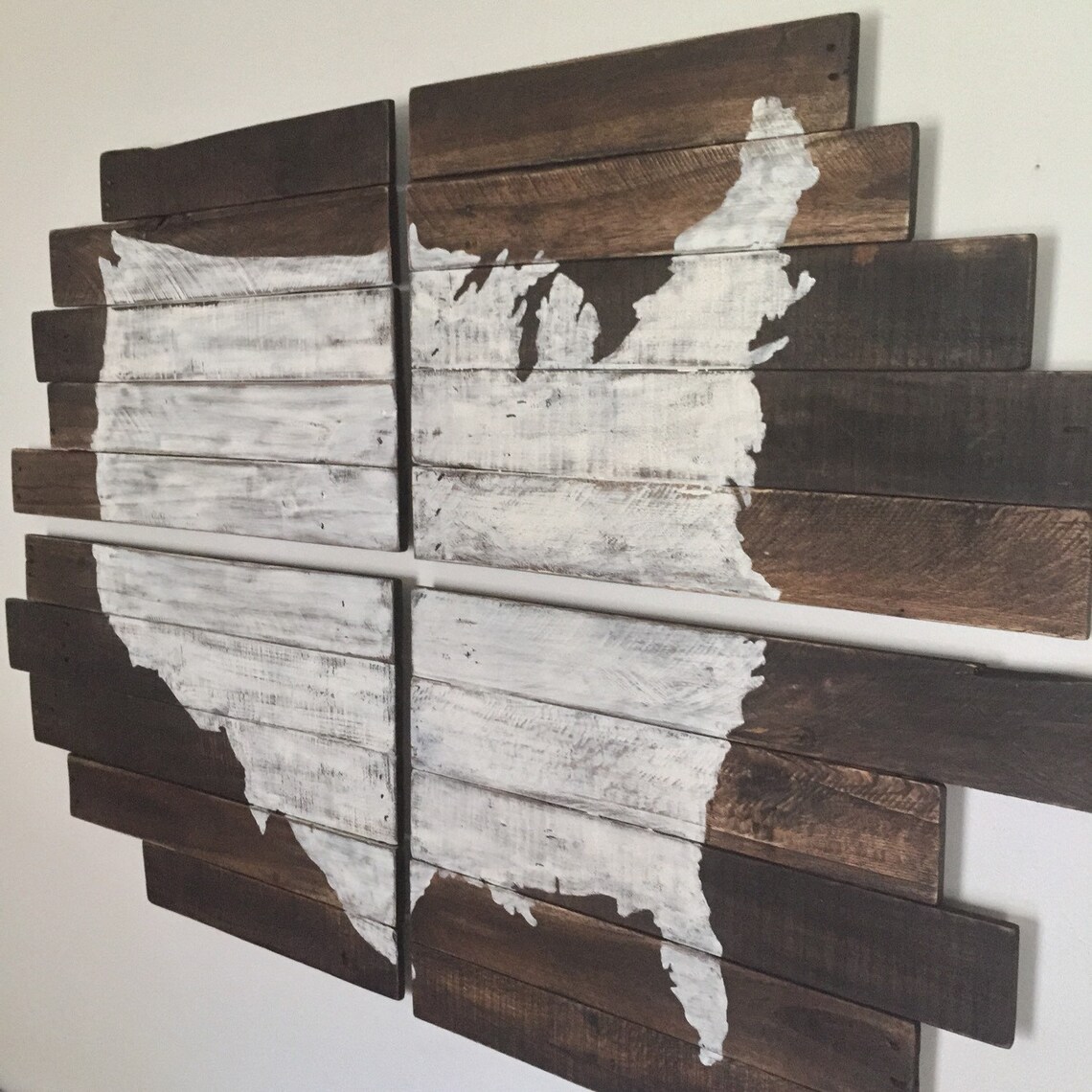Rustic Home Decor Map of the United States Made From - Etsy