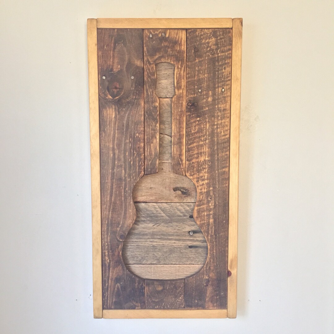 Rustic Wall Decor - Acoustic Guitar - Etsy