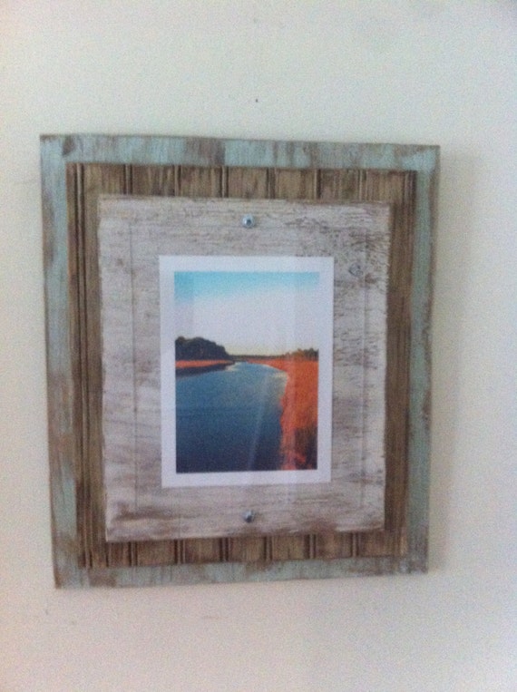 8 X 10 Rustic Distressed Handmade Picture Frame Pale | Etsy