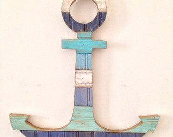 Large Rustic Wood Anchor Beach House Decor Wall Hanging | Etsy