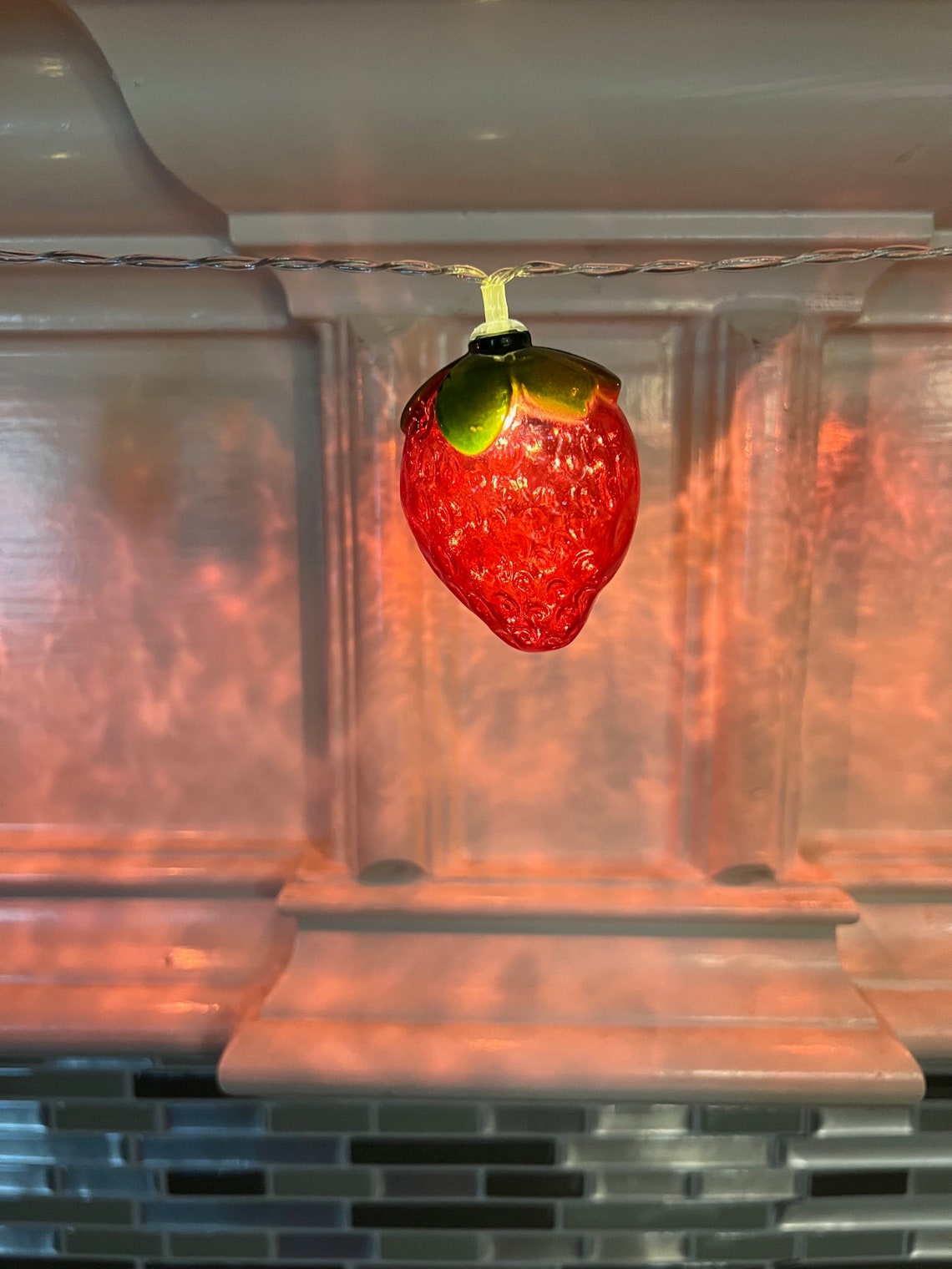 Strawberry Strand of Decorative Bright Red Indoor Lights - Etsy