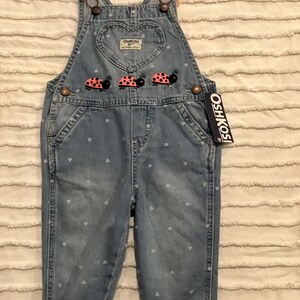 Cute Girl Overall/ Coveralls With Embroidery Size 3T Oshkosh - Etsy