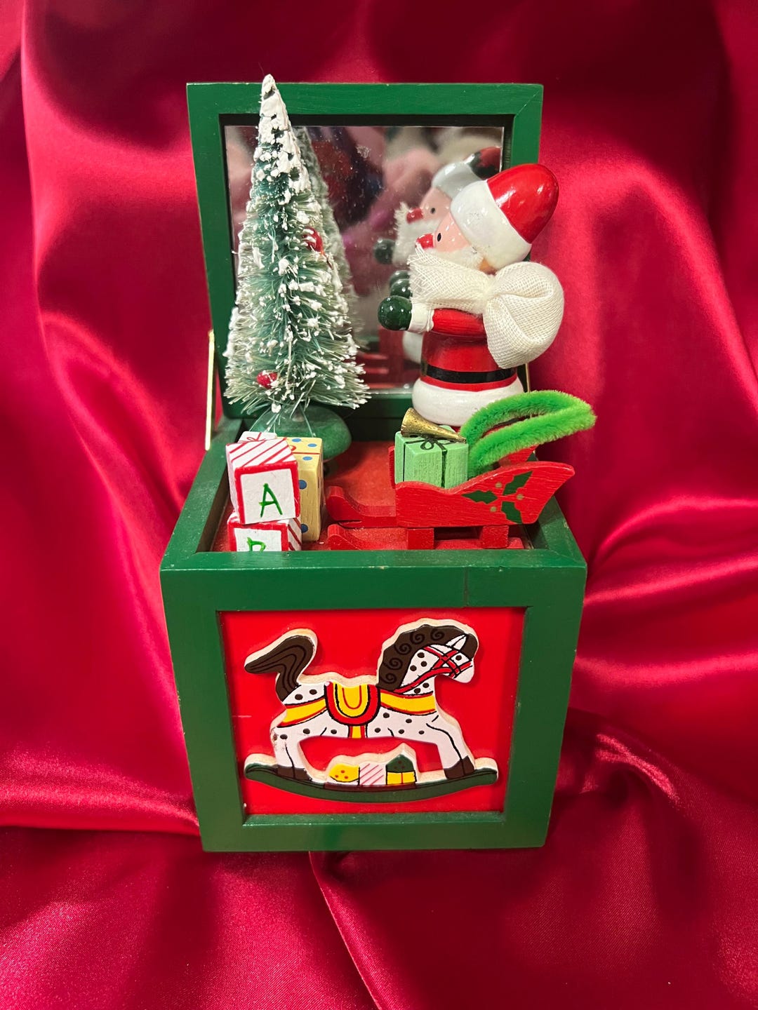 Cute Musical Christmas Toy Box Ornament Rotating Tree - Etsy