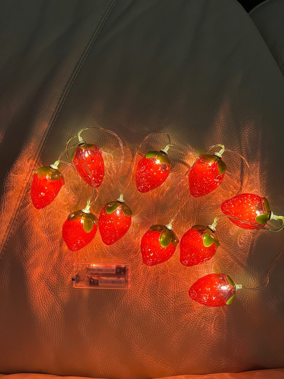 Strawberry Strand of Decorative Bright Red Indoor Lights - Etsy