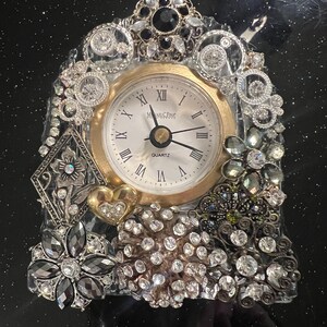 Beautiful Bejeweled Vintage Crystal Mantle Clock - Etsy