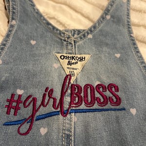 Cute Girl Overall/ Coveralls With Embroidery Size 3T Oshkosh - Etsy
