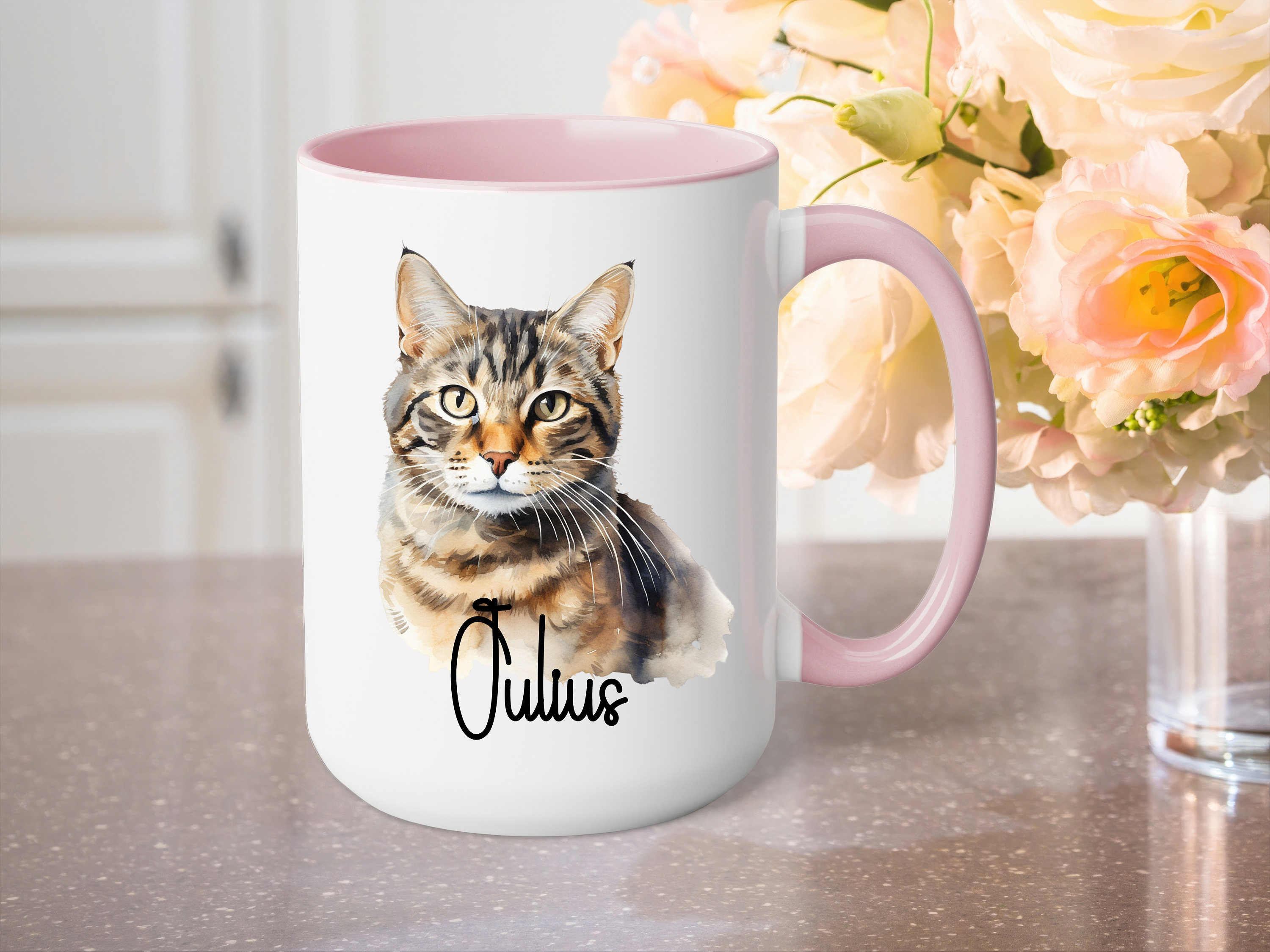 Personalized Tabby Cat Mug Tabby Cat Lover Mug Kitty Name Cup Custom ...
