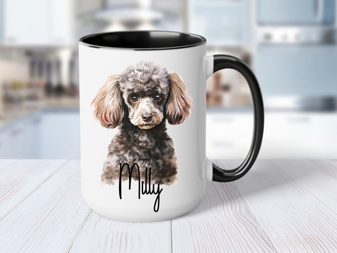 Personalized Poodle Mug Poodle Dog Lover Mug Dog Name Cup Custom Pet ...