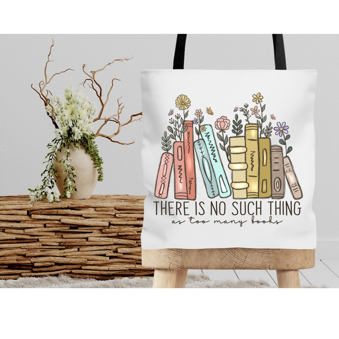 Book Tote Bag, Book Lover Tote, Gift for Reader, Cute Shoulder Bag ...
