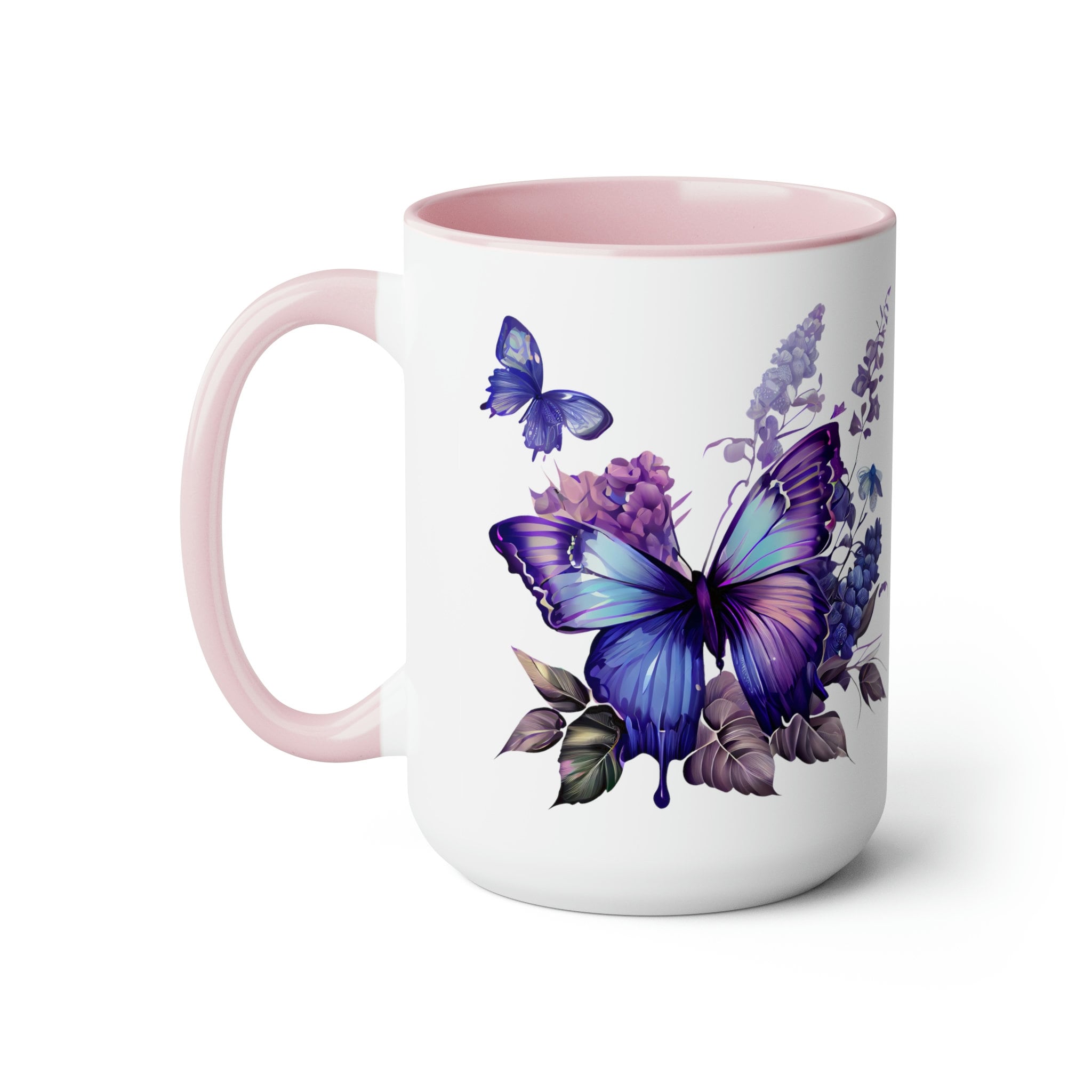 Butterfly Mug Purple Butterfly Mug Nature Mug Whimsical - Etsy