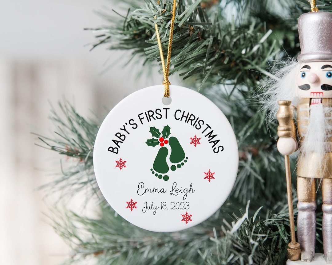 Baby First Christmas Ornament, Baby's First Christmas Ornament ...