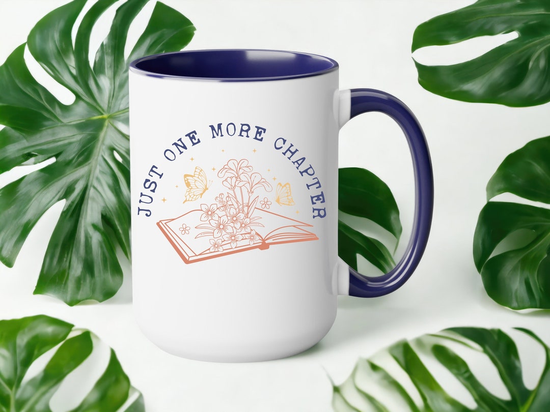 One More Chapter Mug, Book Lover Cup, Reading Tumbler, Reading Mug ...