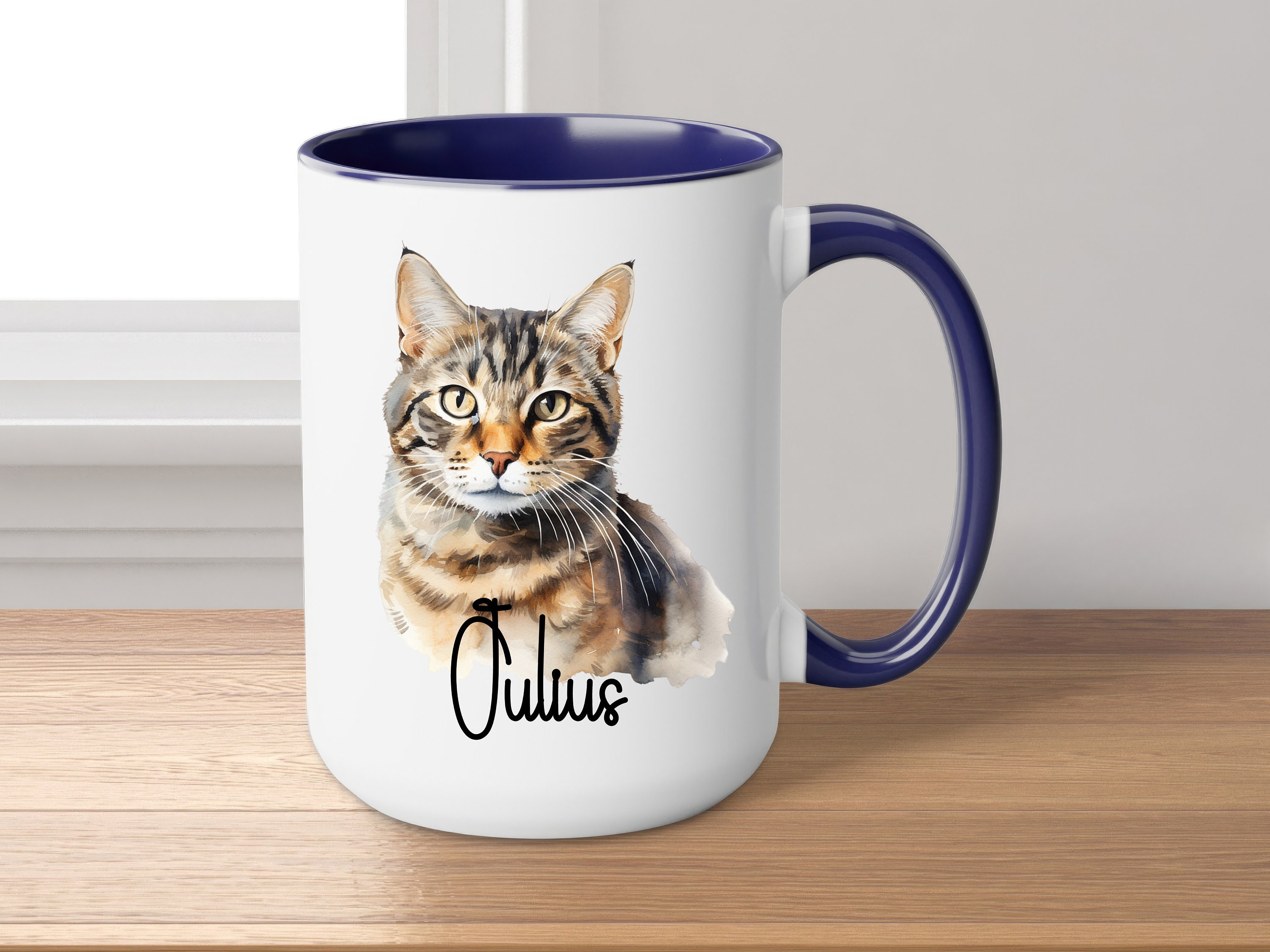 Personalized Tabby Cat Mug Tabby Cat Lover Mug Kitty Name Cup Custom ...