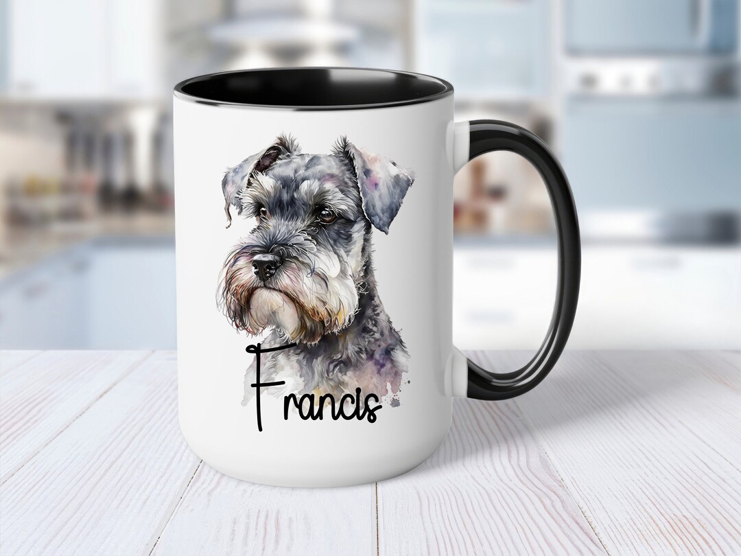 Personalized Schnauzer Mug Schnauzer Dog Lover Mug Dog Name Cup Custom ...