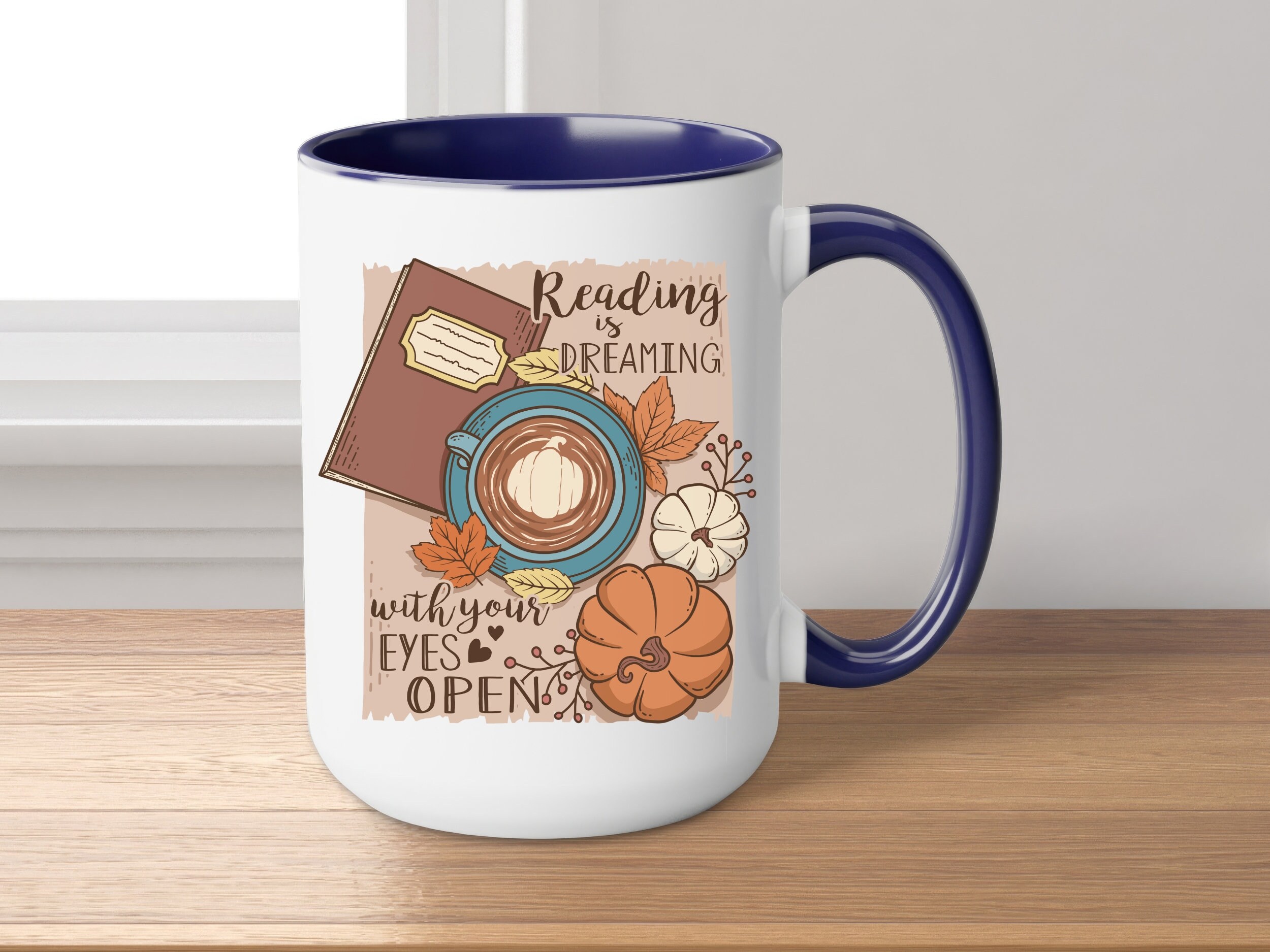 Reading Dreaming Mug Book Lover Cup Reading Mug Reading Gift for Book ...
