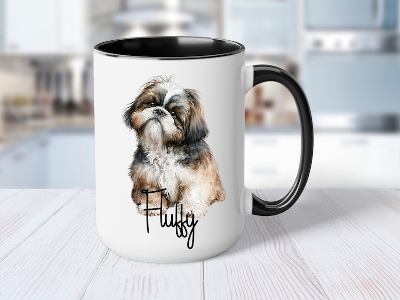 Personalized Shih Tzu Mug Shih Tzu Dog Lover Mug Dog Name Cup Custom Pet Name Tumbler ...