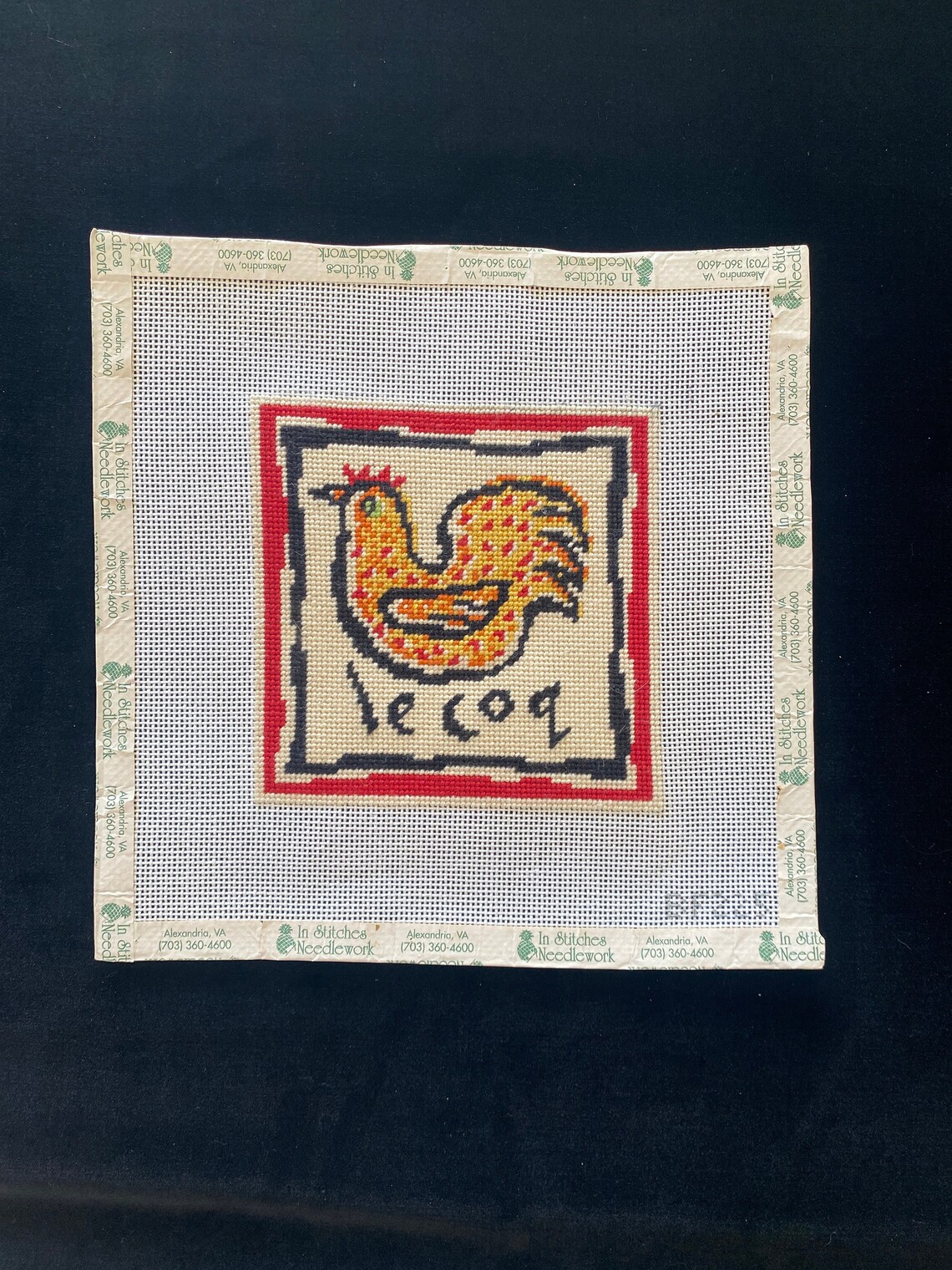 Le Coq Hand-painted Needlepoint Canvas Stitching COMPLETED - BF Design ...