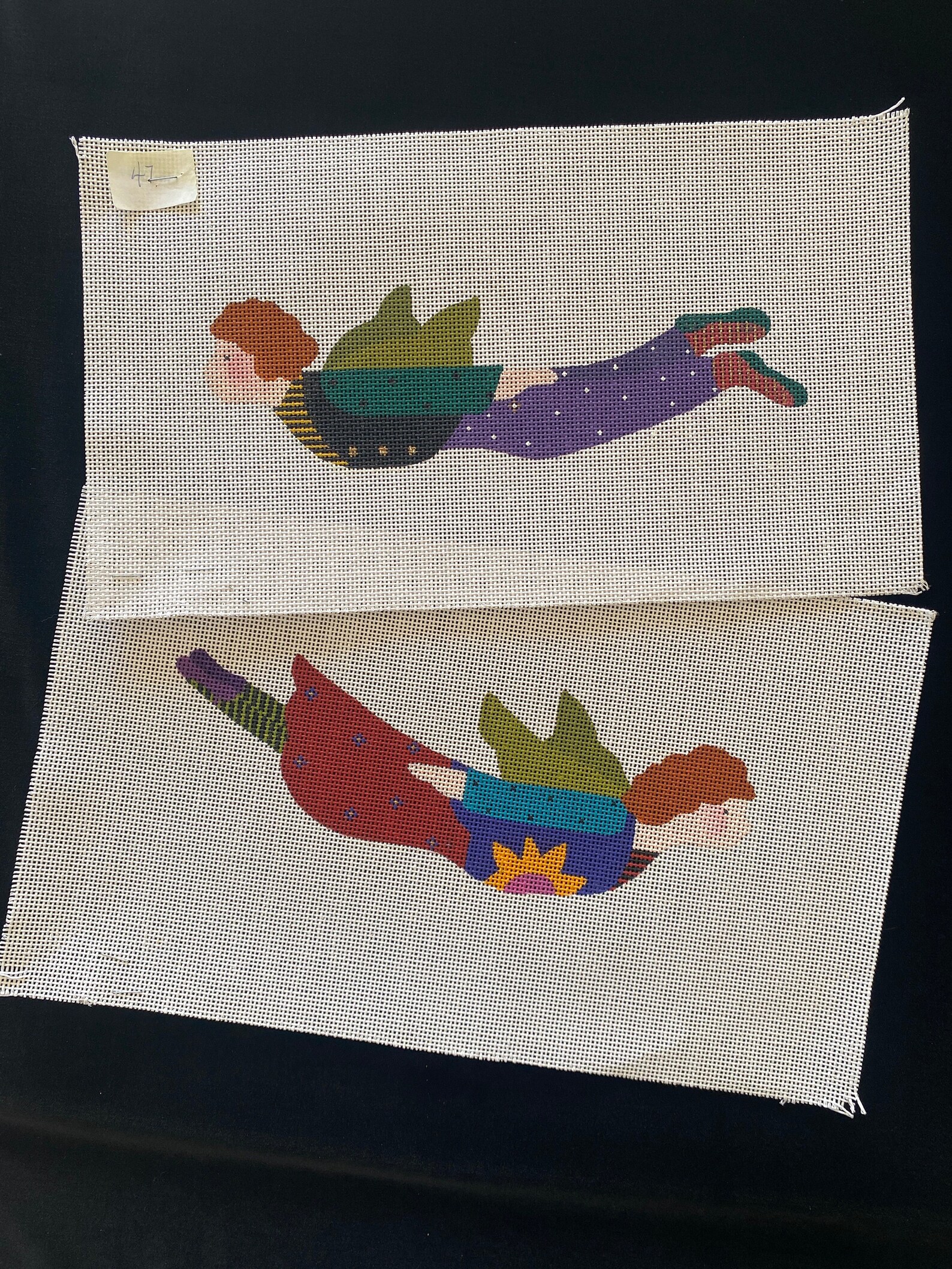 2 Angels With Wings Hand-painted Needlepoint Canvases - Etsy