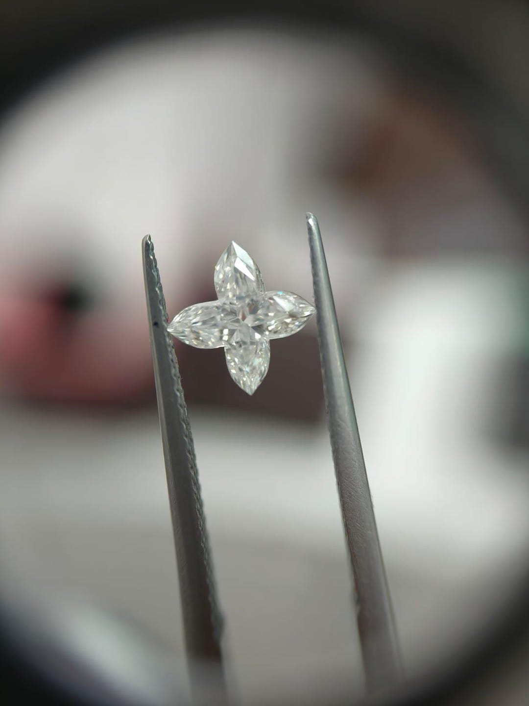 Antique Diamond Lily Cut Flower Lab Grown Diamond Loose Stone Floral ...