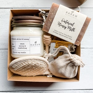 Oatmeal Honey Milk Gift Box, Gift for Women, Thank You Gift Ideas, Spa ...