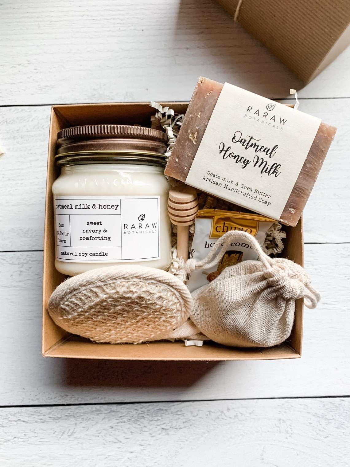 Oatmeal Honey Milk Gift Box, Gift for Women, Thank You Gift Ideas, Spa ...